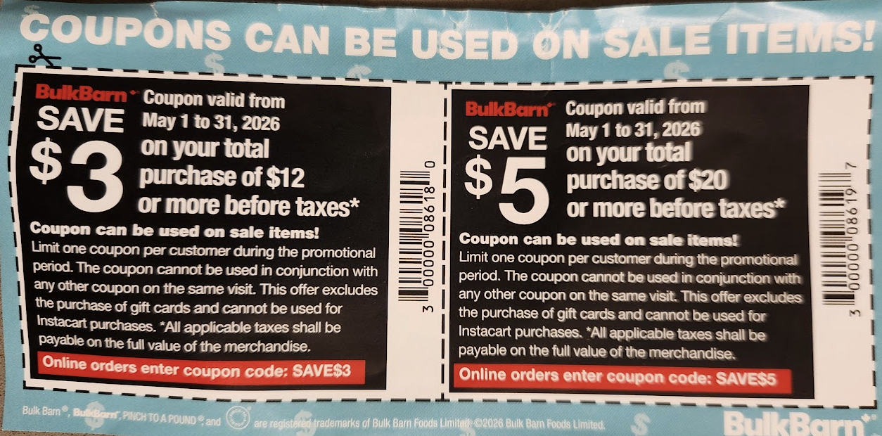 Bulk Barn Canada Coupons and Flyer Deals: Save $3 to $5 Off Your ...