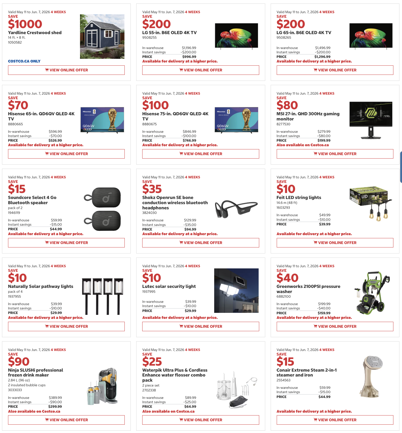 Costco Canada Coupons/Flyers Deals at All Costco Wholesale Warehouses ...