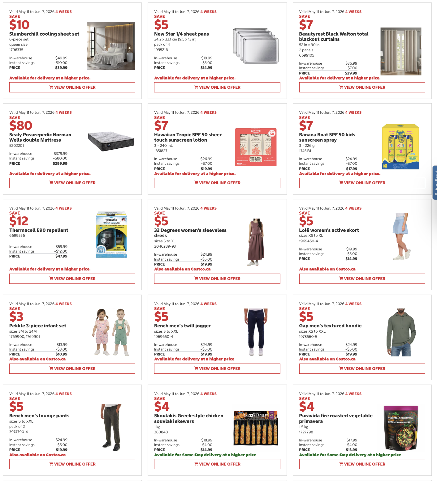 Costco Canada Coupons/Flyers Deals at All Costco Wholesale Warehouses ...