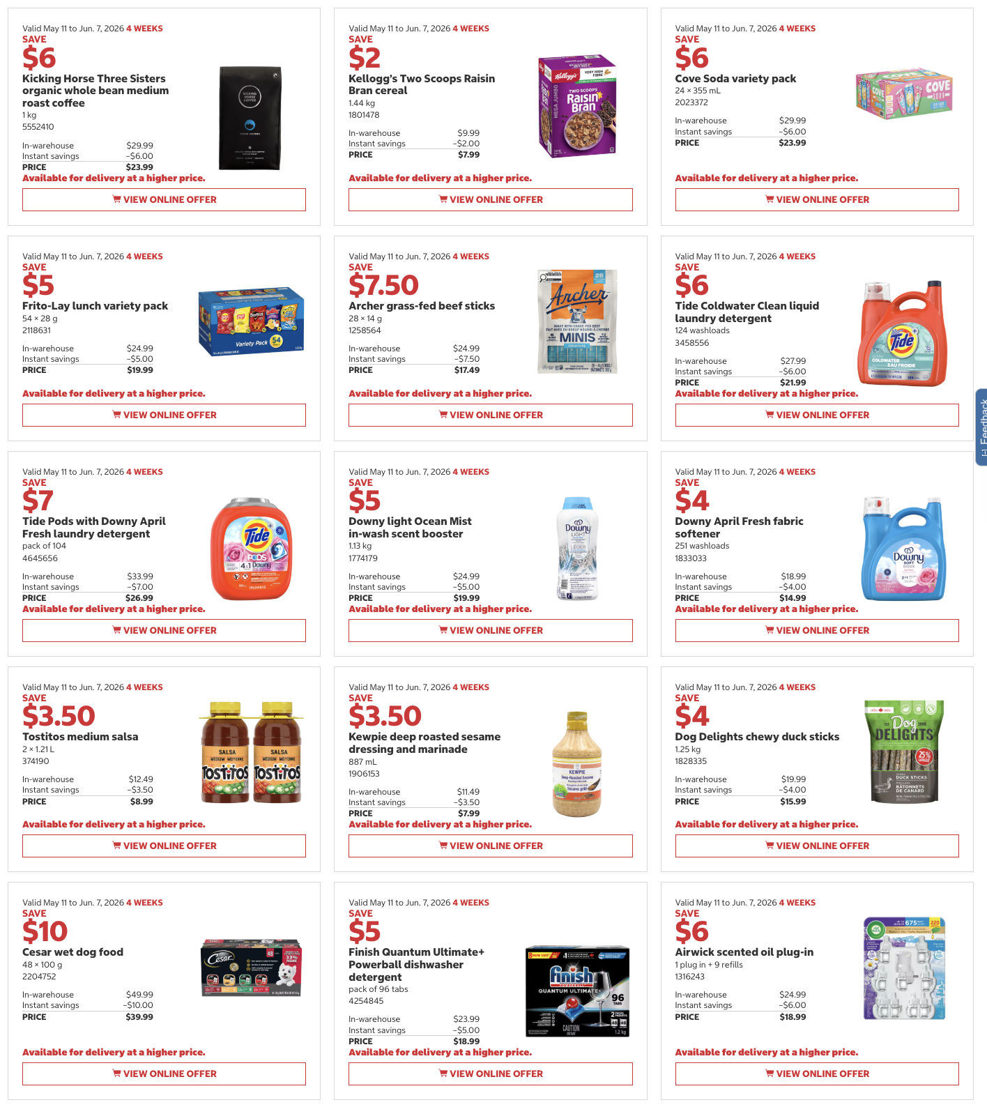 Costco Canada Coupons/Flyers Deals at All Costco Wholesale Warehouses ...