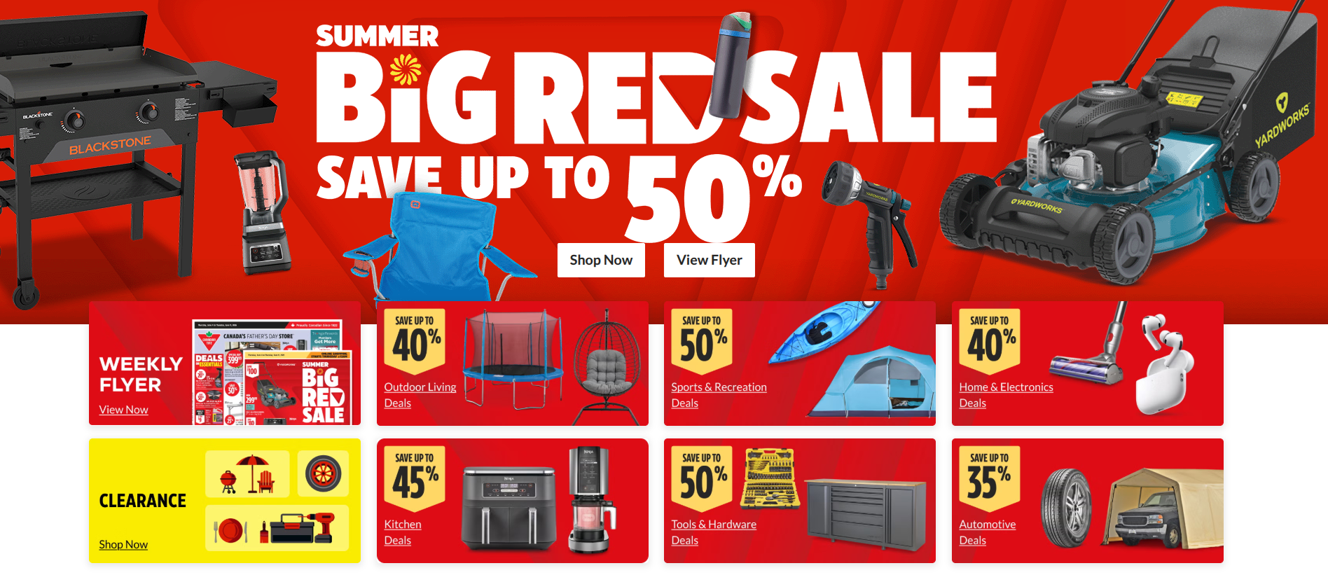 Canadian Tire Summer Big Red Sale Flyers: Save up to 50% Off + $15 CT ...
