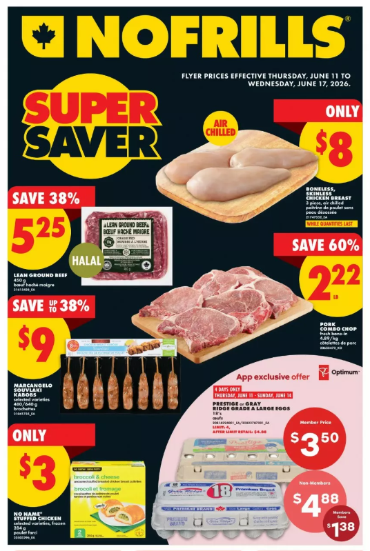 No Frills Ontario Flyer Deals June 11th - 17th: Grade A Large Eggs 18's ...
