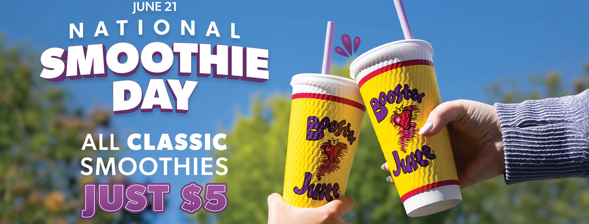 Booster Juice Canada National Smoothie Day: $5 Classic Smoothies June ...